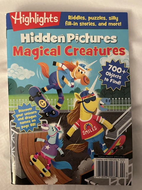 NEW HIGHLIGHTS HIDDEN Picture Puzzle Magical Creatures Magazine ...