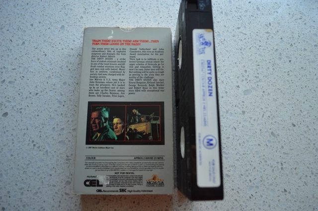 THE DIRTY DOZEN Rare Australian Cel Vhs Video Cardboard Sleeve! Charles ...