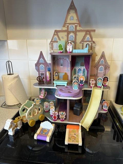 DISNEY PRINCESS ENCHANTED Princess Castle Wooden Playset Plus Extras £ ...