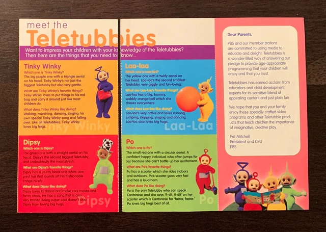 TELETUBBIES VINTAGE TALKING Laa-Laa Playskool Pamphlet Brochure 2004 ...