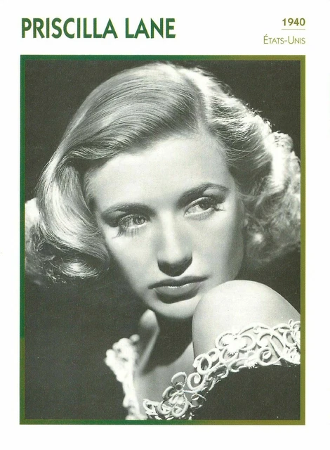PRISCILLA LANE ACTRICE ACTRESS FICHE CINEMA USA 90s EUR 4,99 - PicClick FR