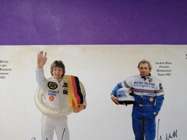 ALTES SHELL POSTER 24h LeMans Stefan Bellof Ludwig Stuck Ickx Porsche ...