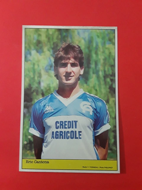 RARE ! FOOTBALL Card Rookie Eric Cantona Auxerre 1985 Manchester United ...