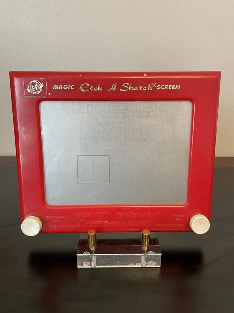 VINTAGE ETCH A Sketch Magic Screen No. 505 Ohio Art Company Red Frame ...