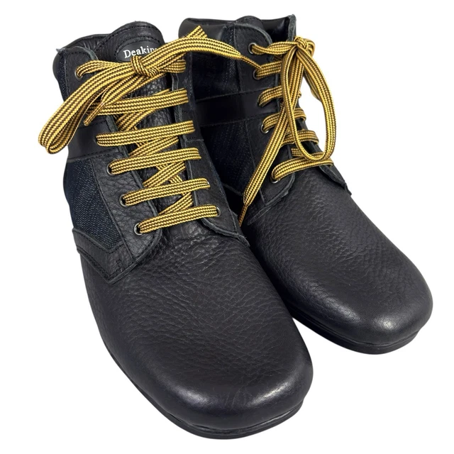 DEAKINS ANKLE BOOTS UK 6 Ramsey Leather & Denim Lace Up Casual Hiking £ ...