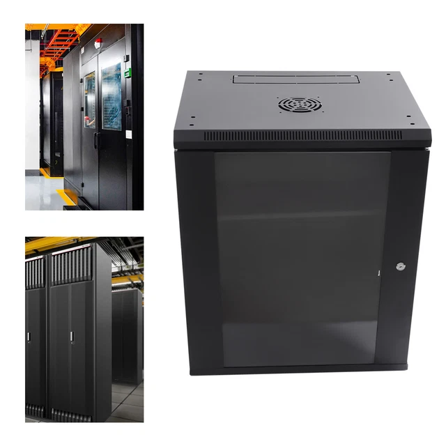 WALL MOUNTED SERVER Cabinet Rack Enclosure Network Cabinet With Glass ...