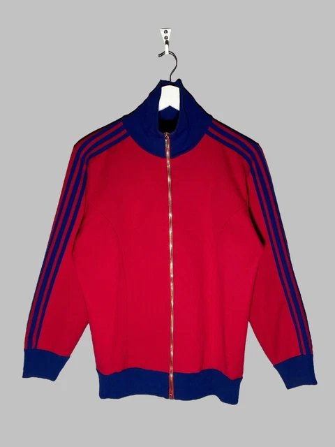 VINTAGE 70S 80S Adidas Track Jacket Red Color Made In Yugoslavia Size 5 ...