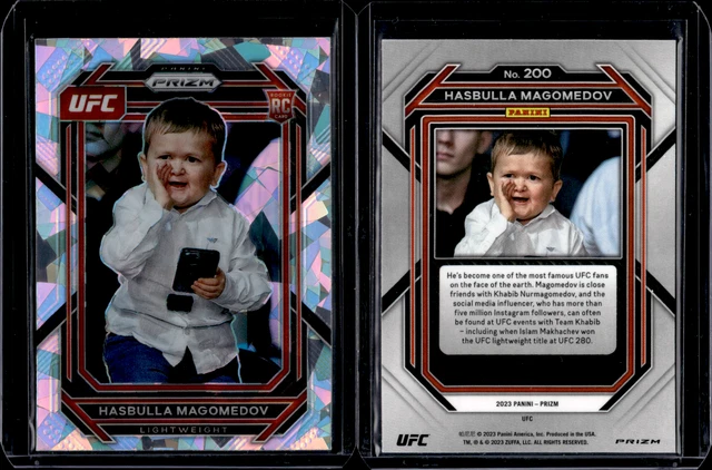 2023 PANINI UFC Prizm Hasbulla Magomedov #200 Silver Cracked Ice Prizm ...