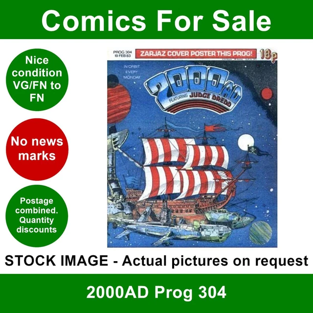 2000AD PROG 304 comic - Nice VG/FN clean - 19 February 1983 EUR 4,33 ...