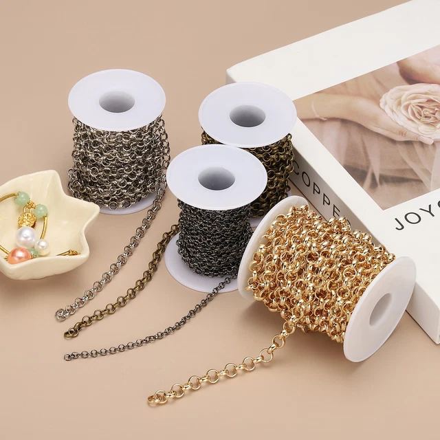 16.4FT CIRCLE LINK Chain, 8mm Chain Roll Curb Chain, Black £20.07 ...