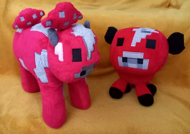MINECRAFT MOOSHROOM MUSHROOM Cow Red Plush Soft Toy Mojang £10.00 ...