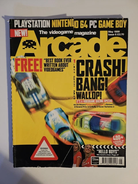 ARCADE MAGAZINE. RETRO Gaming. May 1999. Issue 6. RIDGE RACER, DRIVER ...