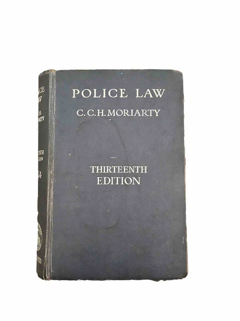 MORIARTY’S POLICE LAW Book 1954 13th Edition Police Force Collectibles ...