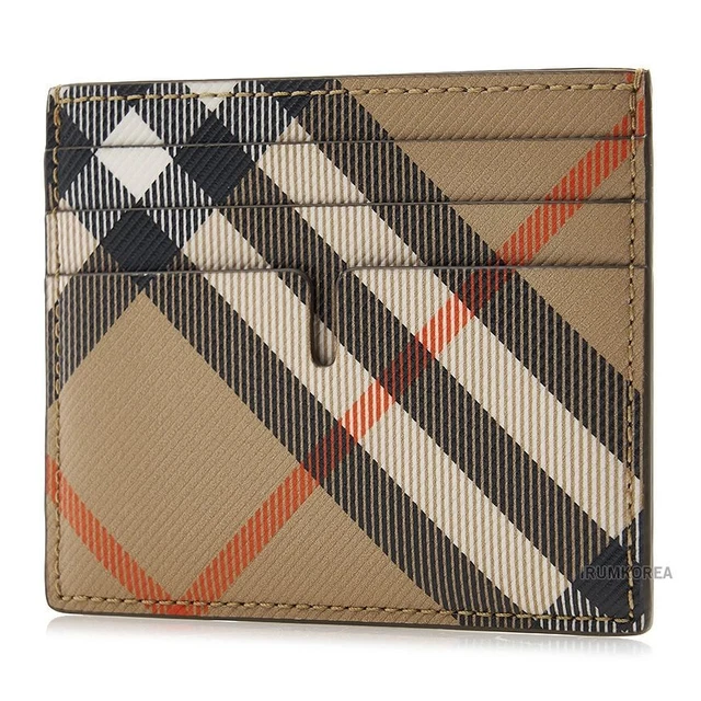 BURBERRY MS TALL SANDON BIN A2021 SS25 Men's Tall Check Card Holder ...