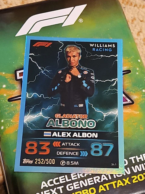 TOPPS F1 TURBO Attax 2023 Alex Albon Race Winner Parallel Numbered 252/ ...
