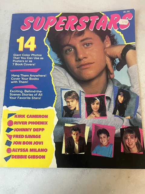 SUPER STARS PIN Up Poster Magazine 80's River Phoenix Kirk Cameron ...