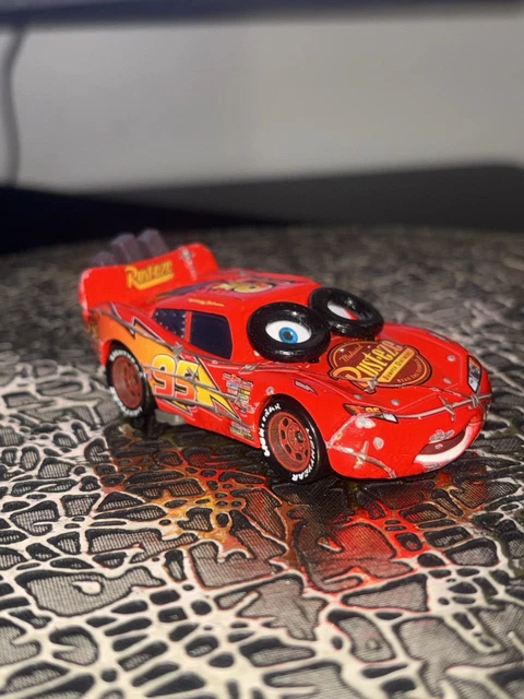 DISNEY PIXAR CARS Rare Spin Out Lightning McQueen Mattel $35.00 ...