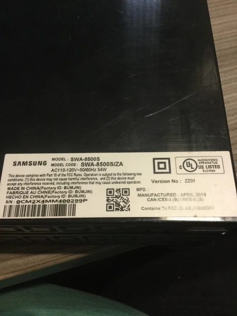 FAULTY/UNTESTED SAMSUNG SWA-8500S Wireless Speaker unit for parts. £31. ...