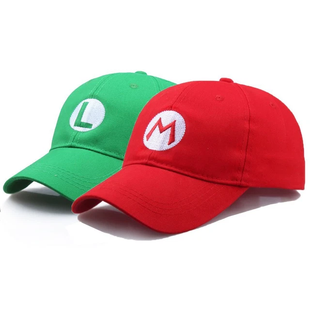 2PCCHIC LUIGI SUPER Mario Bros Cosplay Adult Size Hat Caps Baseball ...