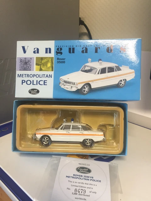 CORGI VANGUARDS ROVER P6 3500 V8 Met Police Traffic VA06510 RARE £25.00 ...