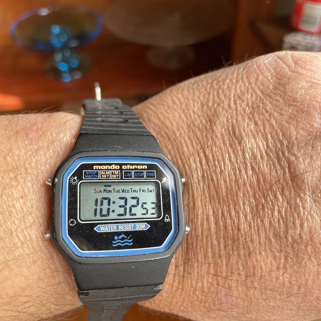 VINTAGE “MONDO” 1980’S Digital Quartz Chronograph/Alarm Diver Watch ...