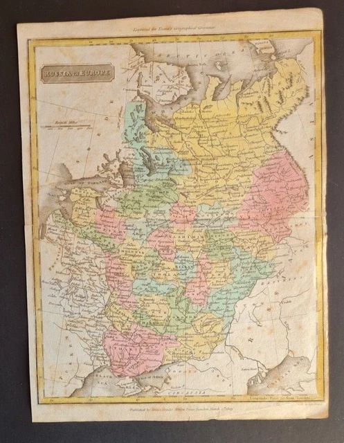 ANTIQUE (1810) MAP of Russia in Europe - Neele & Sons £19.95 - PicClick UK