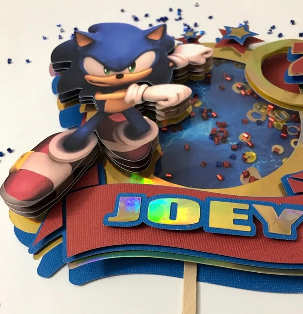 SONIC CAKE TOPPER - Sonic Birthday - Sonic Topper - Thème Sonic EUR 41 ...