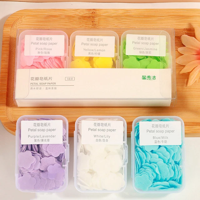1 BOX PORTABLE Paper Cleaning Soaps Hand Wash Soap Paper Scented Sc YH ...