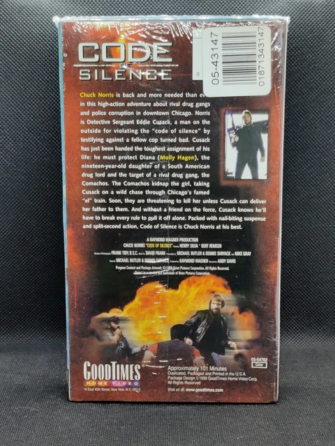 CODE OF SILENCE Chuck Norris VHS Good Times Home Vidéo Orion Photos EUR ...