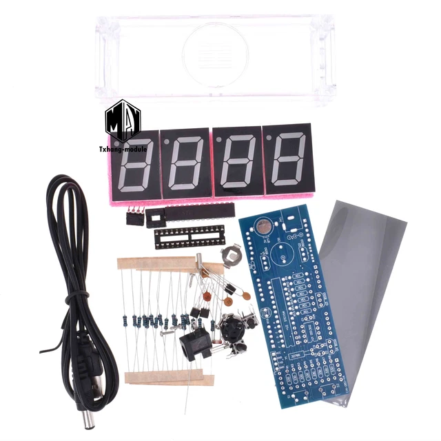 DIY DIGITAL LED Electronic Microcontroller Clock display Light Control ...