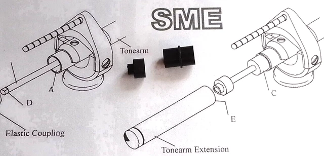 SME RUBBER COUPLING Rubbers For SME 3009 & 3012 Vintage Tonearms Pick ...