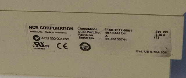 NCR 7168-1012-9001 THERMAL Receipt/Slip Printer, RS232/USB $307.56 ...