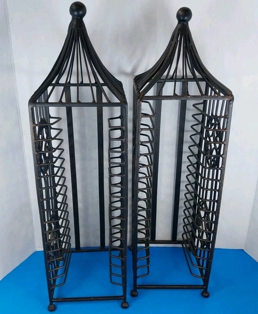 VINTAGE IRON CD/DVD Tower Rack Stand Tall Y2K Media Storage £59.62 ...