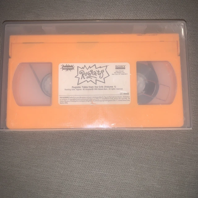 RUGRATS TALES FROM The Crib Vhs Pre-owned Nickelodeon Orange VHS Tape ...