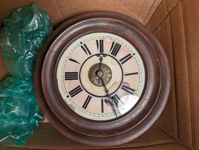 ANTIQUE GERMAN BLACK Forest Postman Wall Clock (COMPLETE) $150.00 ...