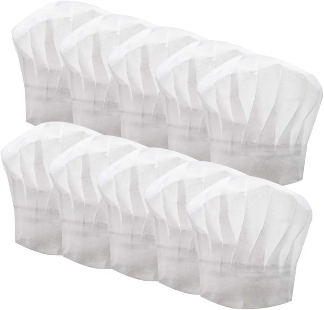 CHEF HAT PROFESSIONAL Disposable White Paper Cooker Chef'S 11.5 Inch ...