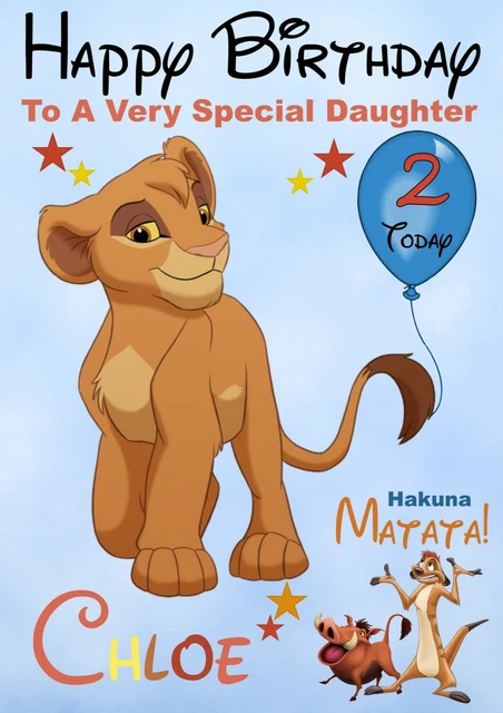 PERSONALISED NALA BIRTHDAY card 1st 2nd 3rd Daughter Son Grandson ...