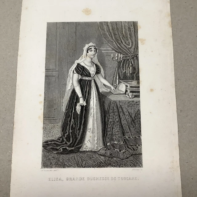 GRAVURE XIX Impérial Et Révolutionnaire Elisa Grande Duchesse De ...