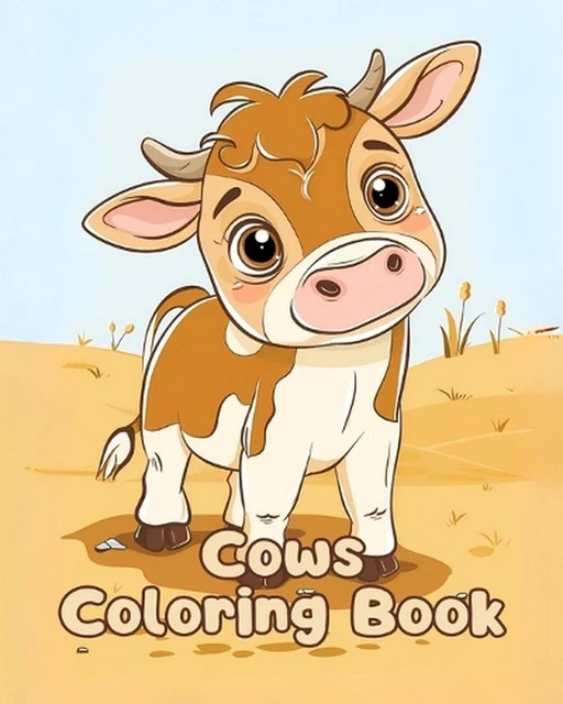 COWS COLORING BOOK: Simple Cows Coloring Pages For Kids Ages 1-3 by ...