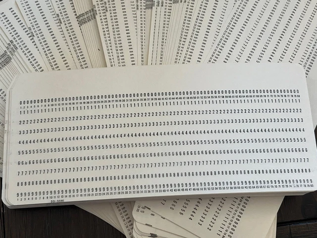 50PCS VINTAGE MAINFRAME COMPUTER PUNCH CARDS. IBM 80-column card format ...