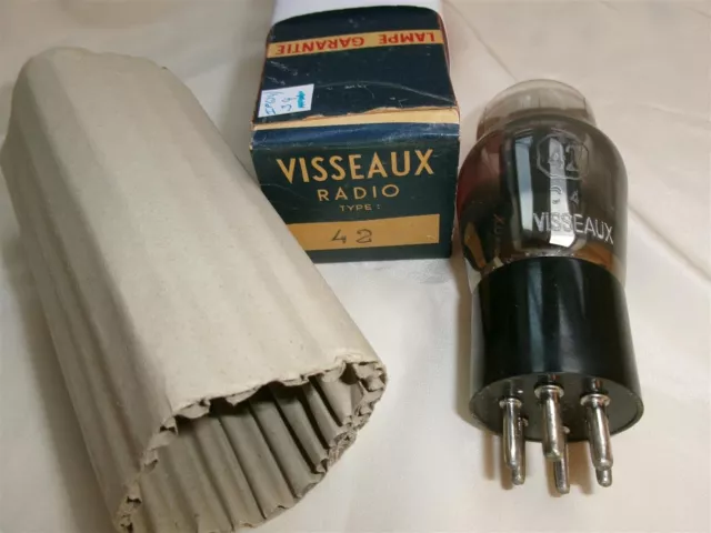 TSF RADIO LAMPE Vacuum Pentode Type 42 = CV1712 VISSEAUX TUBE TESTED ...