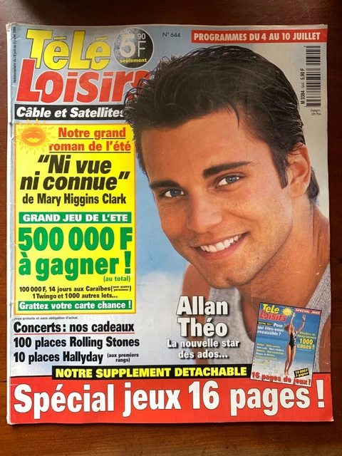 TÉLÉ LOISIRS 29/06/1998; Allan Théo/ Dianaland/ Fort Boyard/ Rolling ...