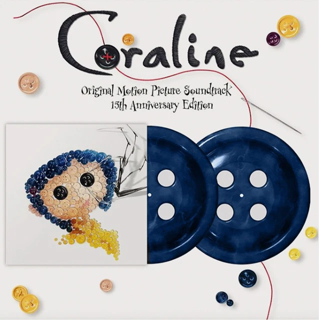 CORALINE ORIGINAL SOUNDTRACK 15th Anniversary PICTURE Blue Button Vinyl ...