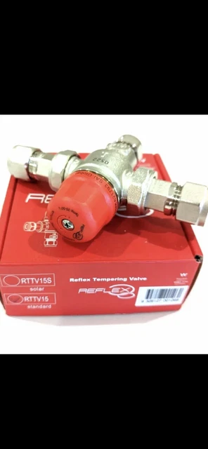 REFLEX RTTV15 15MM 1/2" SOLAR Tempering Mixing Valve, Reliance & AVG ...