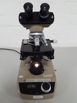 VICKERS M15 BINOCULAR Microscope + 4x Objectives, S4076, J1470, Z6894 ...