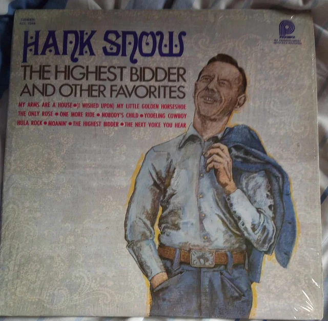 HANK SNOW(COUNTRY SINGER 1914-99) - The Highest Bidder 1977 Vinyl Lp £2 ...