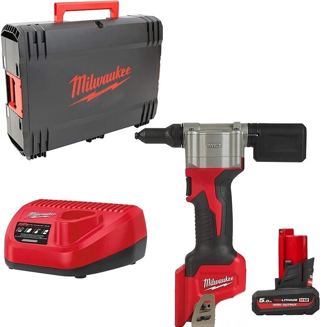 MILWAUKEE | M12 BPRT 501X | Rivettatrice Compatta 12V a Batteria 5.0Ah | Rivetti £349.75 ...
