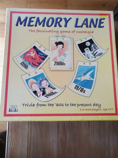 MEMORY LANE NOSTALGIA Trivia Board Game, 60s to 2000s Pre Owned Clean ...