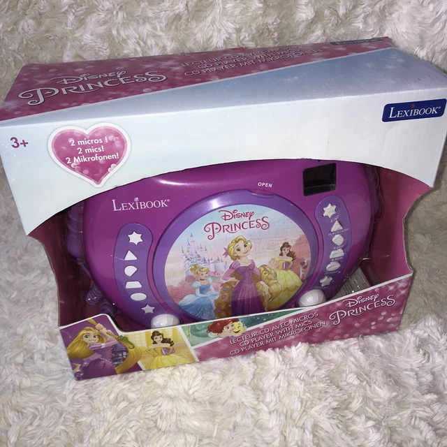 LEXIBOOK DISNEY PRINCESS CD Player for Kids with 2 Microphones - NEW IN ...