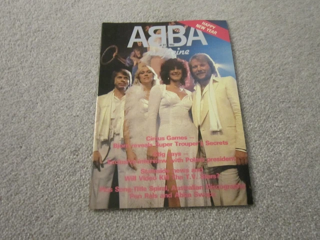 VINTAGE ISSUE OF official ,ABBA magazine ,no 31 ,1981 £10.00 - PicClick UK